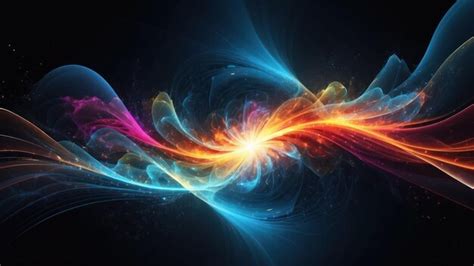 Abstract Energy Flow Background With Pulsating Waves Of Light Perfect For Dynamic Designs