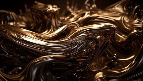 Smooth Metallic Wave Pattern Futuristic Celebration Of Creativity Generated By Ai Stock