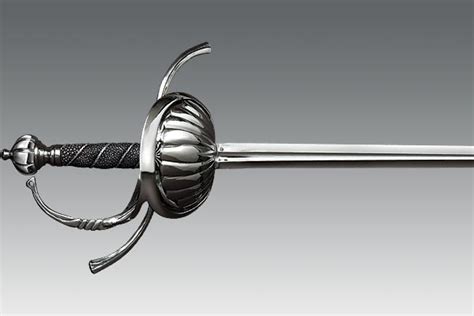 Cold Steel Ribbed Shell Cup Hilt Rapier Cs88chr Euro