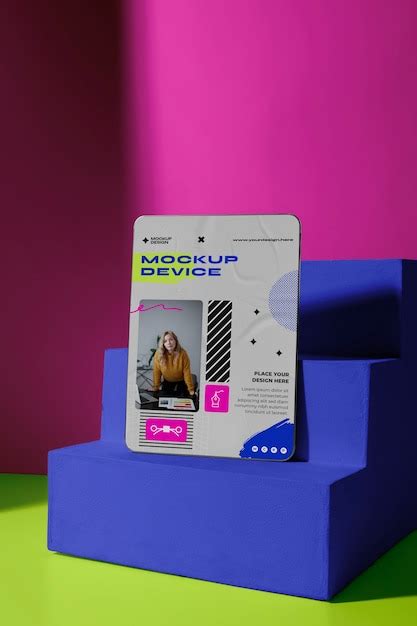 Premium Psd Minimal Device Mockup In Industrial Environment