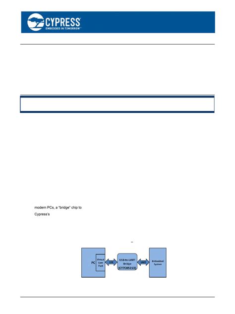 Infineon An85514 Designing A Usb To Rs232 Solution Using Infineon Usb Uart Lp Bridge Controller