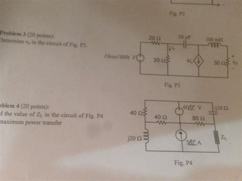 Solved Determine V O In The Circuit Of Fig P3 Find The