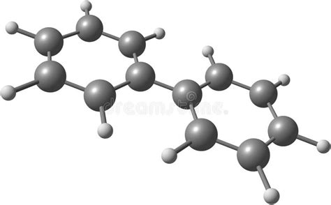 Biphenyl Molecular Structure On White Background Stock Illustration Illustration Of Biphenyl