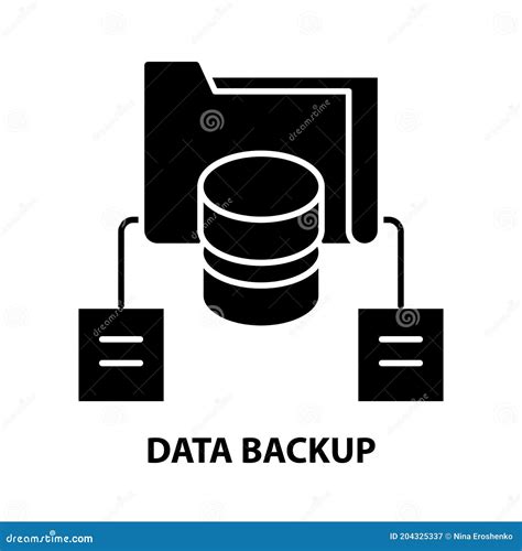 Data Backup Symbol Icon Black Vector Sign With Editable Strokes