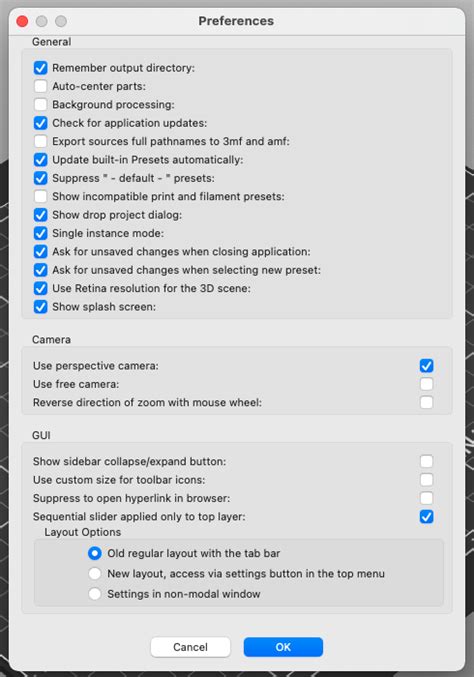 ux request improvements to the settings behavior and wording e g