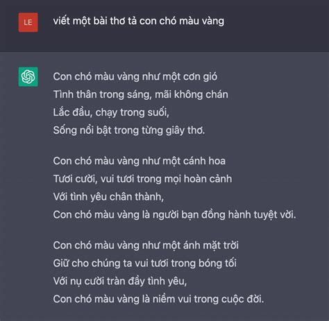 Sau bước để dùng Chat GPT ở Việt Nam cười ngất với bài thơ bằng tiếng Việt về con chó
