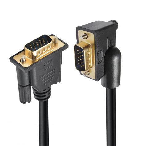 Cable 90 Degree Right Angled Vga Rgb Male To Straight Male Extension 3coax 6c For Monitor