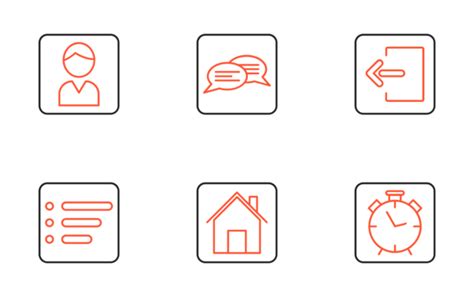 Basic Ui Icon Pack Color Outline 25 Svg Icons