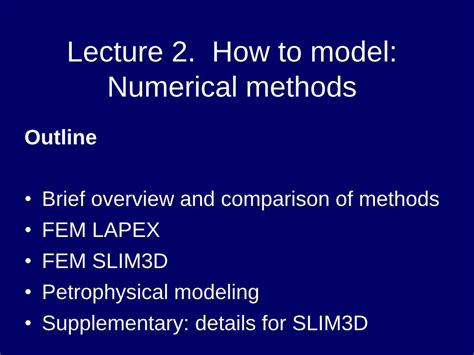 pdf lecture 2 how to model numerical methods lecture 2 how to model numerical methods
