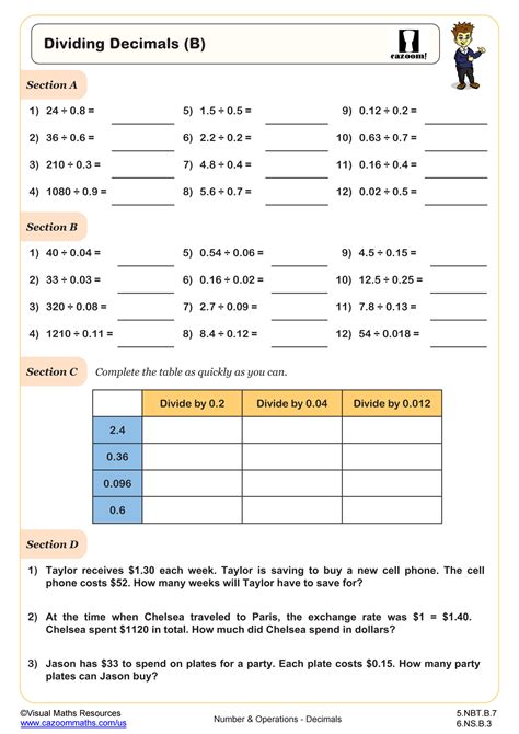 Free Decimal Division Worksheet Pdf Download Free Decimal Division