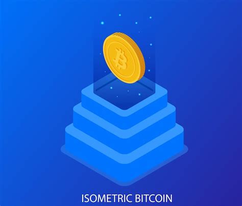 Premium Vector Isometric Vactor Bitcoin Cryptocurrency Logo