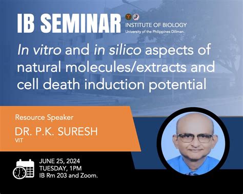 Ib Seminar In Vitro And In Silico Aspects Of Natural Moleculesextracts And Cell Death