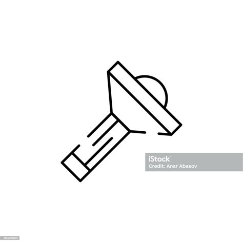 밝은 등불 아이콘입니다 모바일 개념과 웹 응용 프로그램 그림에 대 한 건설의 요소입니다 웹 사이트 디자인 및 개발 앱 개발을 위한 얇은 라인 아이콘 가위에 대한 스톡 벡터