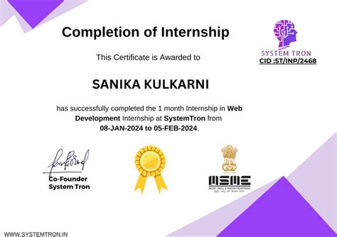 Sanika Kulkarni On Linkedin Systemtron