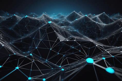 Premium Photo Abstract 3d Rendering Futuristic Dots And Lines Computer Geometric Digital