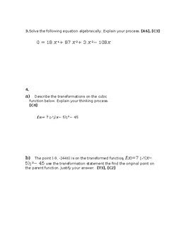 MHF U Unit Assessment Part By Teacher Empowerment Zone