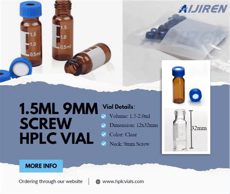 1 5ml 9mm Screw Hplc Vial For Lab Aijiren Vials For Hplc Gc