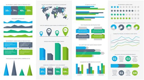 Premium Vector Infographics Set Charts Diagrams And Graphs Flowchart Data Bars And