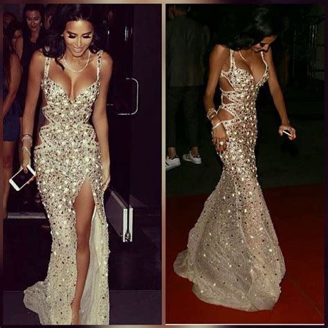 Gorgeous Prom Dresses Sexy Prom Dress Side Slit Prom Dress Sparkle Prom Dress Heavy Beaded