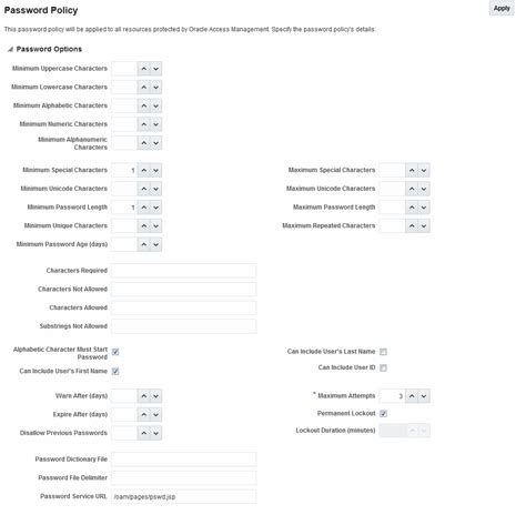 Using Password Policy