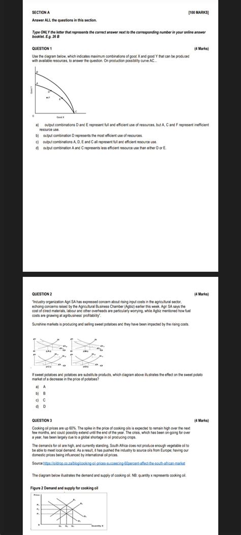 use the diagram below which indicates maximum combinations of good x