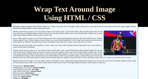 How To Wrap Text Around Image Using Html And Css Youths Forum