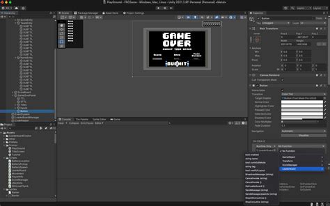 Function Isnt Showing Up In My Button Runity3d