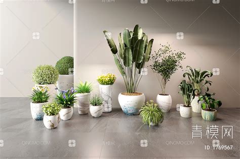 【植物堆 绿植盆栽组合3d模型】 现代vr有灯光有贴图max2016植物堆 绿植盆栽组合3d模型下载 Id1769567 免费3dmax模型库