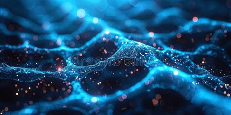 Complex Digital Structures Intertwining And Forming A Netw Stock Image