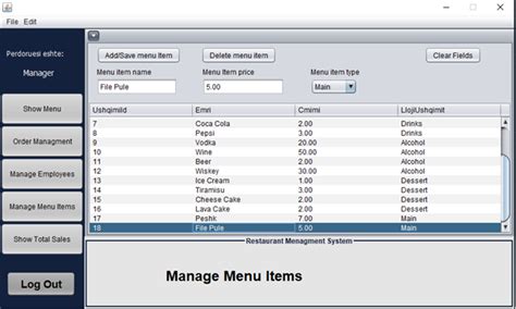 Github Ermaldobratiqi Restaurantmanagementsystem Restaurant Management System With Java Java