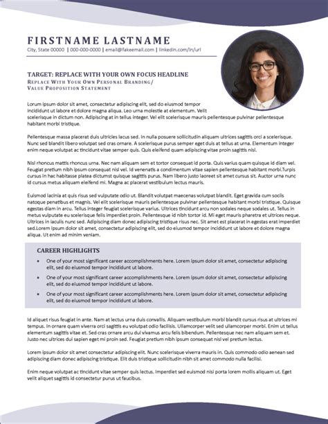 Functional Format Resume Template For Ms Word