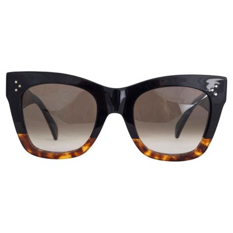 Celine Black And Tortoise Catherine Sunglasses Cl 41090s At 1stdibs Cl 41090s Celine