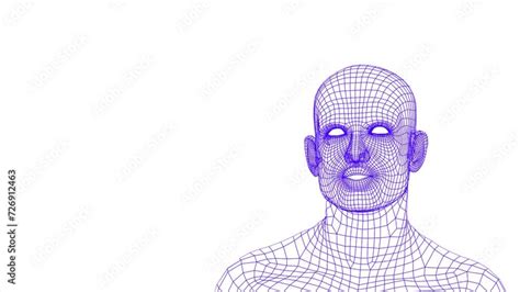 vidéo stock speaking man with mesh texture 3d realistic animation 3d