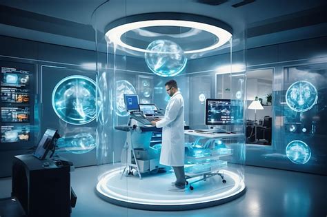 Premium AI Image Photoshoot Of AI Augmented Healthcare Showcasi Ai Ethics Data Privacy Concept