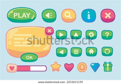 Game Ui Menu Popups Buttons Game Stock Vector Royalty Free 2253611139 Shutterstock