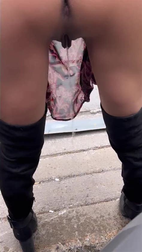 Sexy Cute Butt Steps Out Of Car Standing Pee Sidewalk Thisvid Com