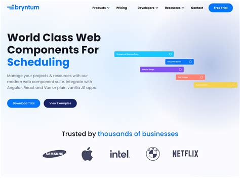 High Performance Web Components For Project Management