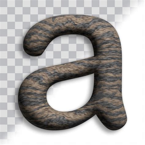 Lettre Minuscule d A En Bois D ébène Naturel Reconstitué PSD Premium