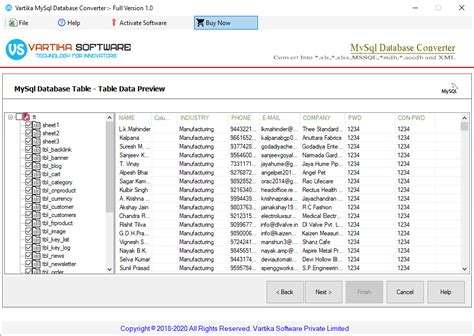 MySQL Database Conversion Into MSSQL Access Excel XML Format With
