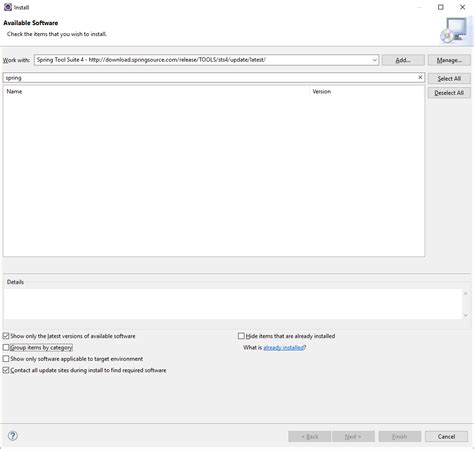 Update Sites Listed On Wiki Are Wrong Issue Spring Projects Sts Github