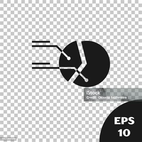 투명 한 배경에 격리 된 검은 색 원형 차트 인포 그래픽 아이콘입니다 다이어그램 차트 기호입니다 벡터 일러스트레이션 0명에 대한 스톡 벡터 아트 및 기타 이미지 Istock