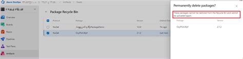 Nuget Restore Deleted Package On Azure Devops Artifact Feed Stack