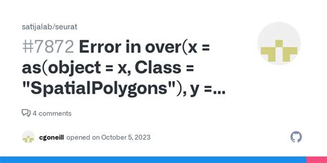 Error In Overx Asobject X Class Spatialpolygons Y As