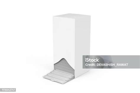 흰색 빈 차 디스펜서 상자 는 디자인 프리젠 테이션 3d 그림에 대한 준비가 고립 된 흰색 배경에 템플릿을 조롱 상자에 대한 스톡 사진 및 기타 이미지 Istock