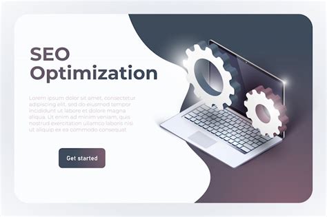 Premium Vector Seo Optimization Website Landing Page Template