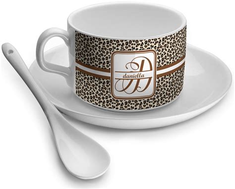 Leopard Print Tea Cup Set Of 4 Personalized Youcustomizeit