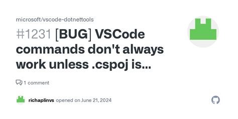 Bug Vscode Commands Dont Always Work Unless Cspoj Is Selected In