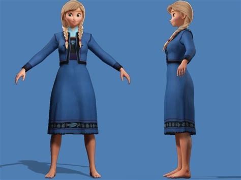 Elsa And Anna Frozen 3d Fully Rigged 3d Model Rigged Cgtrader