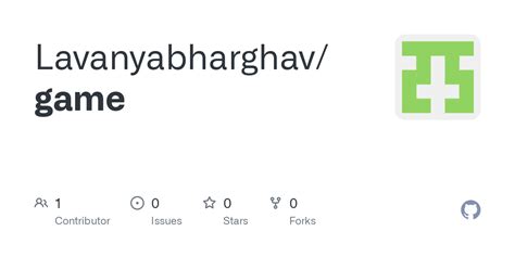 GitHub Lavanyabharghav Game