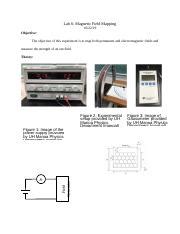 Lab Report Magnetic Field Mapping Docx Lab Magnetic Field Mapping Objective